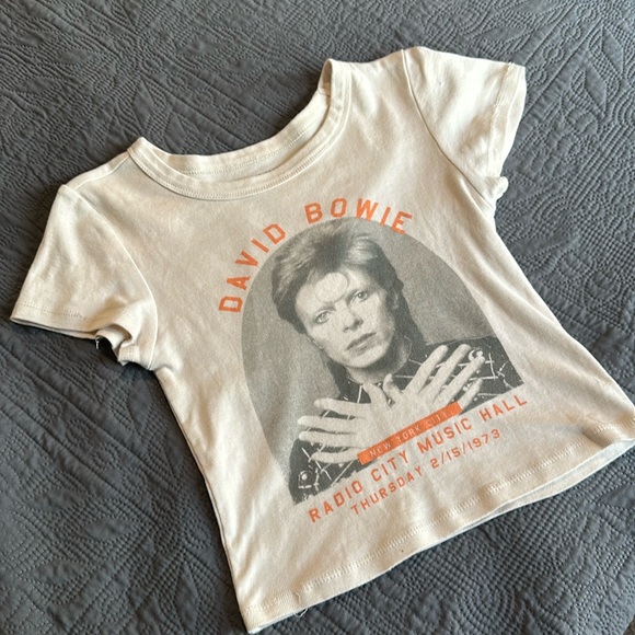 American Eagle Outfitters | Tops | David Bowie Cropped Band Tee Xs ...